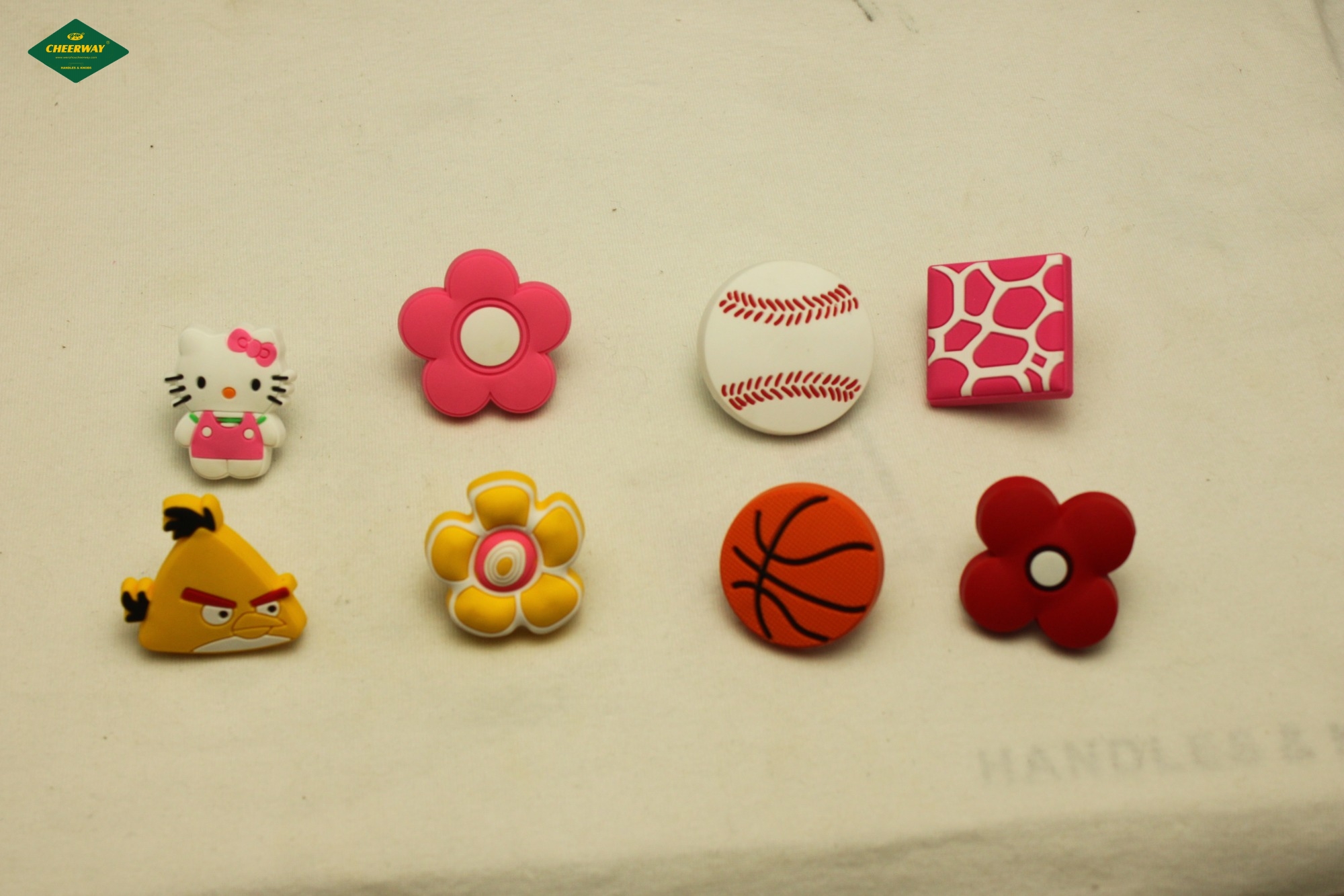 Animation image rubber knob, cute shape rubber knob, multi style knob.,Knob